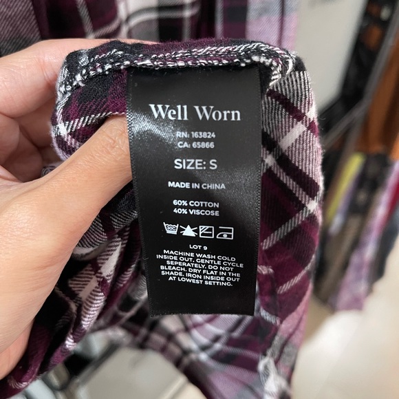 Well Worn | Tops | Well Worn Flannel Plaid Shirt | Poshmark